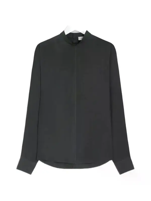 LEMAIRE Long-sleeve Plastron Blouse - Grey