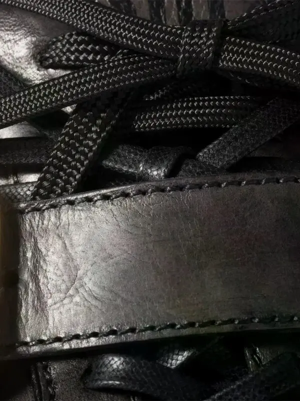 Miu Miu Leather Buckled Sneakers - Black