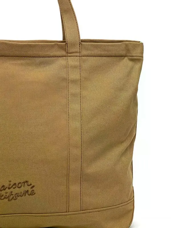 Maison Kitsuné Xl Fox Head Tote Bag - Brown