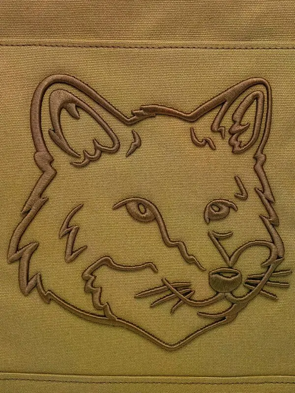 Maison Kitsuné Xl Fox Head Tote Bag - Brown