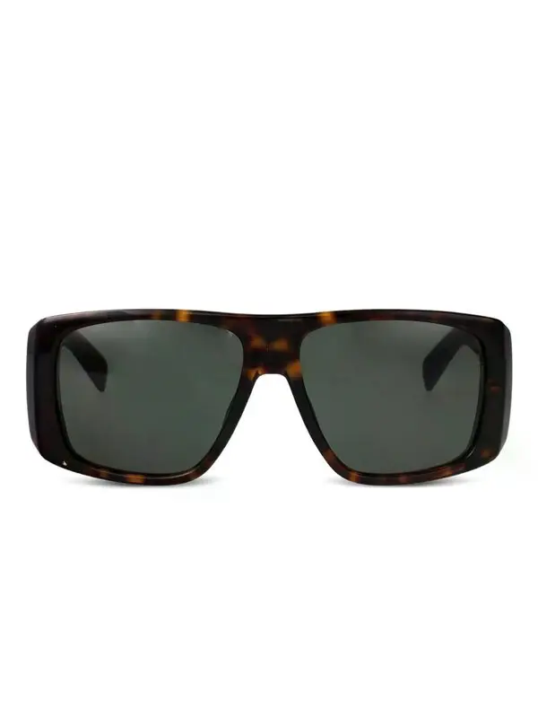 Saint Laurent Rectangle-frame Sunglasses - Brown