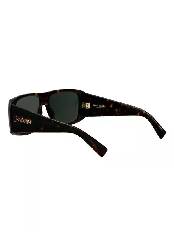 Saint Laurent Rectangle-frame Sunglasses - Brown