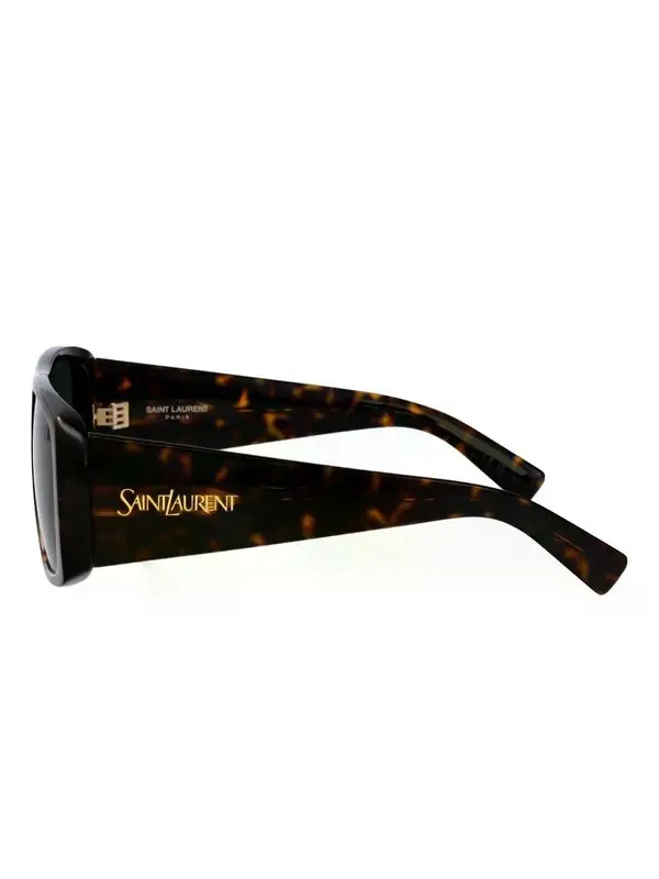Saint Laurent Rectangle-frame Sunglasses - Brown
