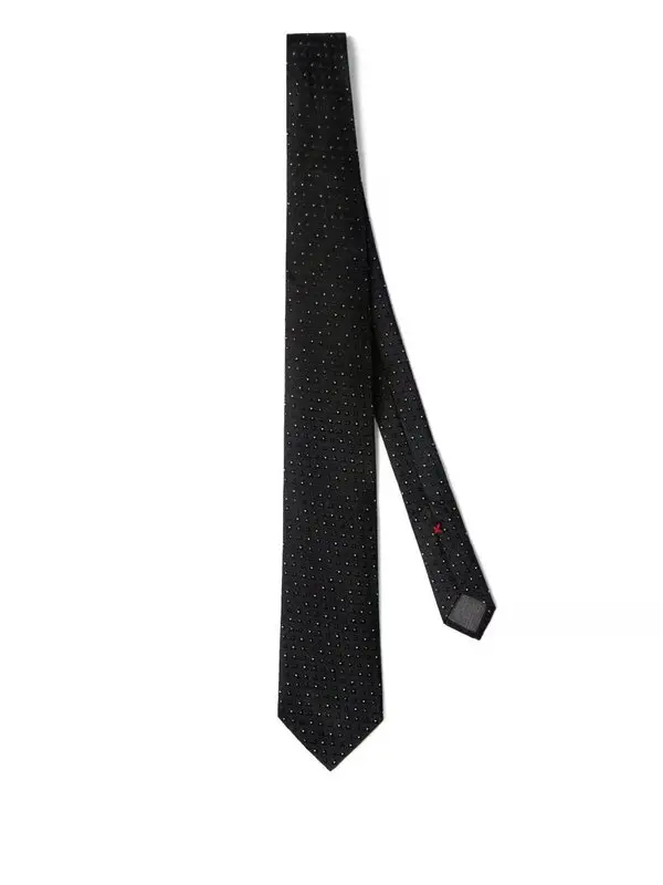 Brunello Cucinelli Patterned Neck Tie - Black