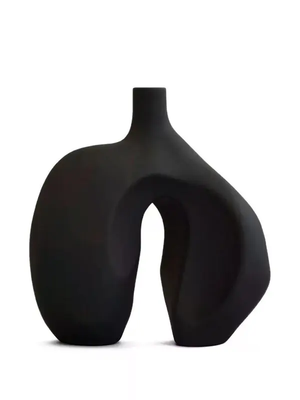 101 COPENHAGEN Small Ni Abstract-shape Vase - Black