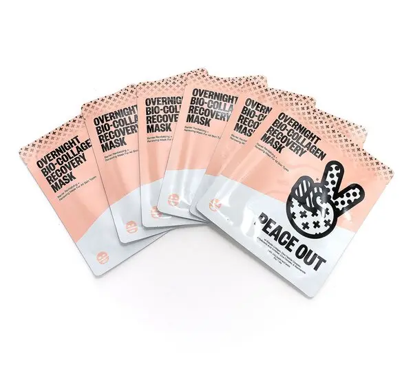 PEACE OUT Overnight Bio-collagen Recovery Mask Set Of 6 - One-color