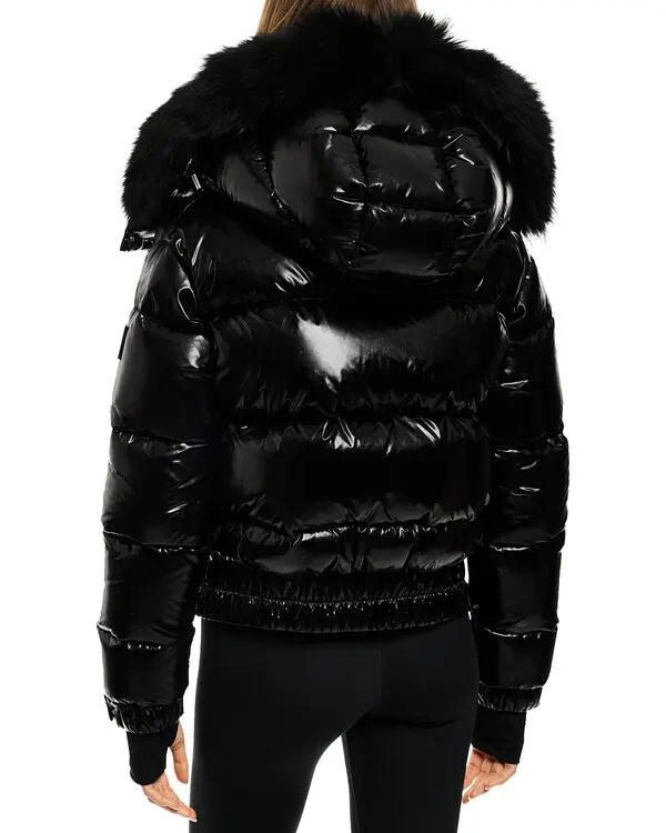 Sam. Luxe Stormi Shearling Trim Hooded Down Coat