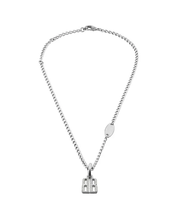 Balenciaga Nano Thin Necklace - Silver