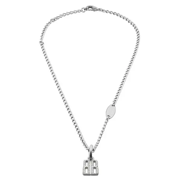Balenciaga Nano Thin Necklace - Silver