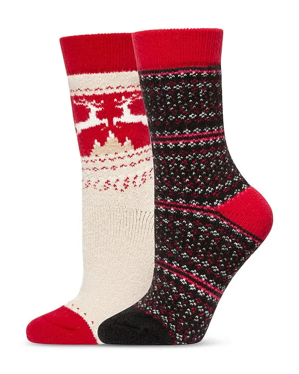 Hue Cozy Crew Socks Pack - Reindeer