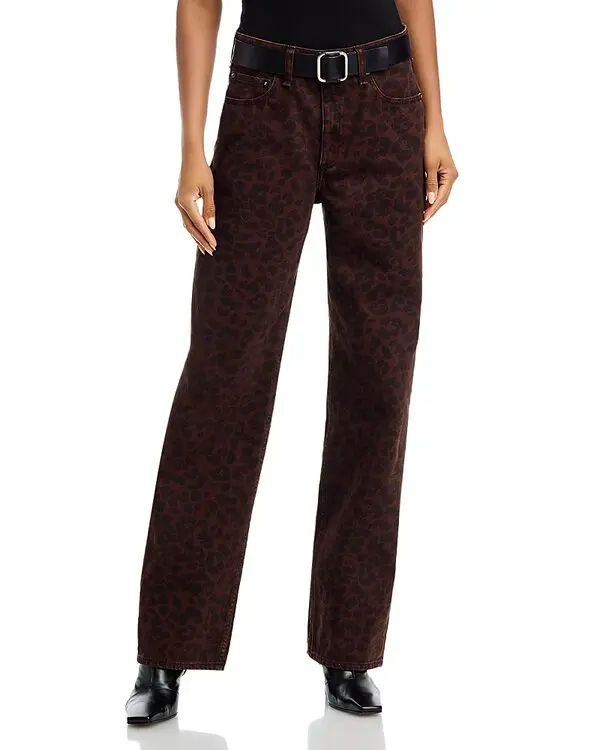 Rag & Bone Shea High-rise Straight-leg Jeans - Leopard