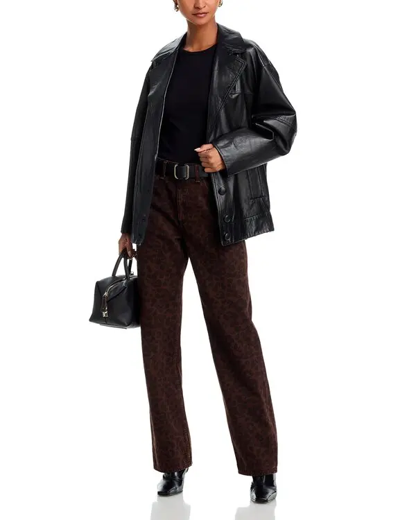 Rag & Bone Shea High-rise Straight-leg Jeans - Leopard