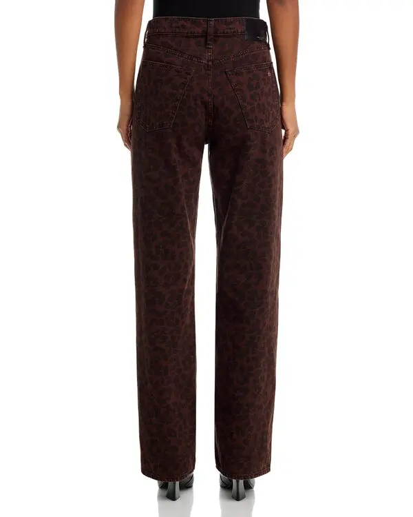 Rag & Bone Shea High-rise Straight-leg Jeans - Leopard