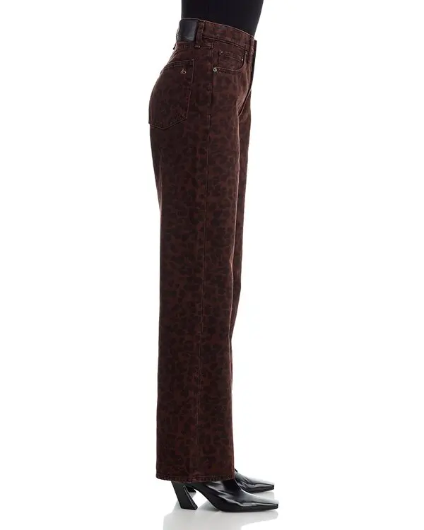 Rag & Bone Shea High-rise Straight-leg Jeans - Leopard