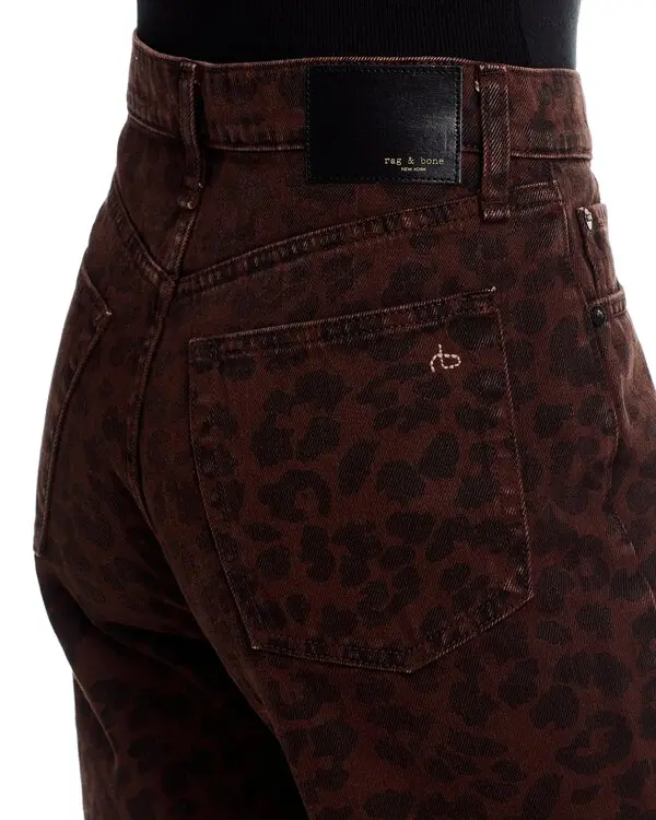 Rag & Bone Shea High-rise Straight-leg Jeans - Leopard