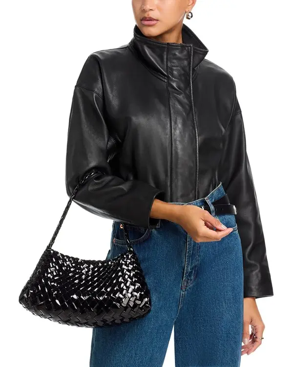 Dragon Diffusion Rosanna Woven Shoulder Bag - Black
