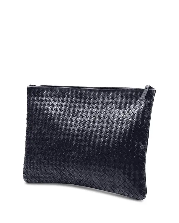 Dragon Diffusion Interlaced Leather Pochette - Black