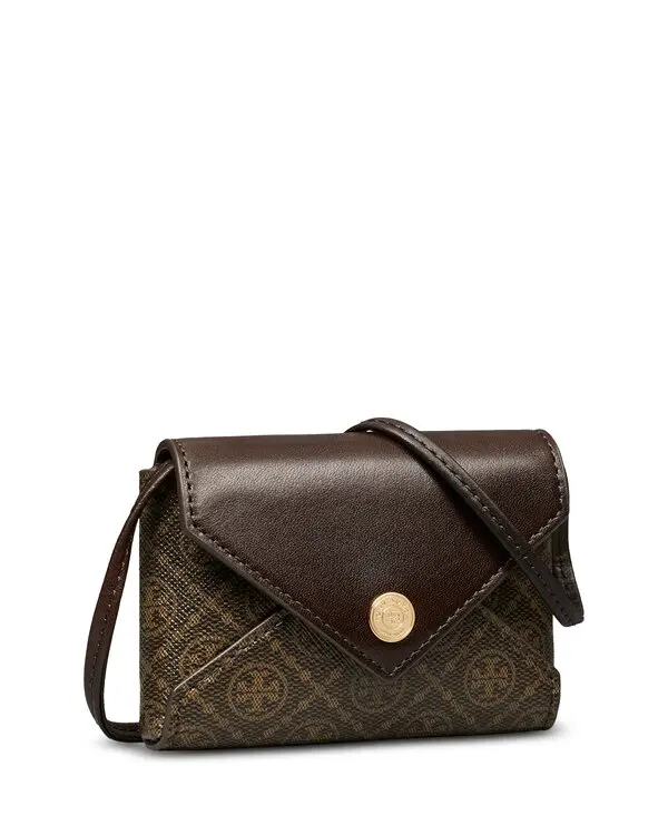 Tory Burch T Monogram Coated Canvas Wallet Crossbody