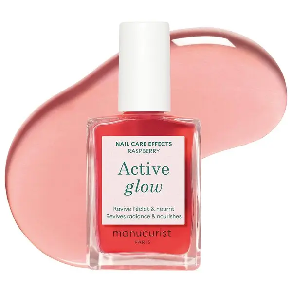 MANUCURIST Active Glow Nourishing Treatment Nail Polish - Raspberry