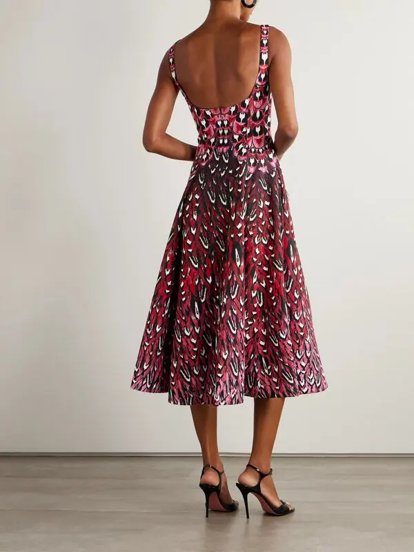 MARY KATRANTZOU Beaux Printed Crepe Midi Dress