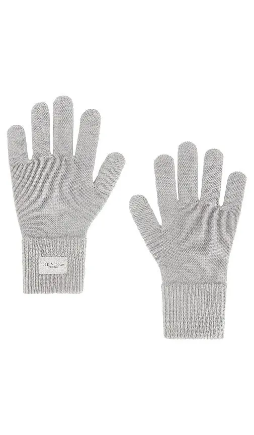 Rag & Bone Blake Metallic Gloves - Silver