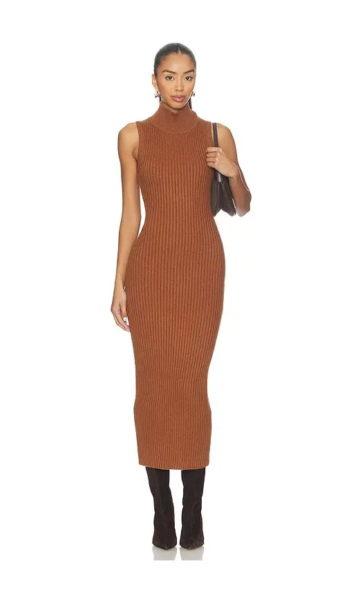 LOVERS AND FRIENDS Cary Mock Neck Midi Dress