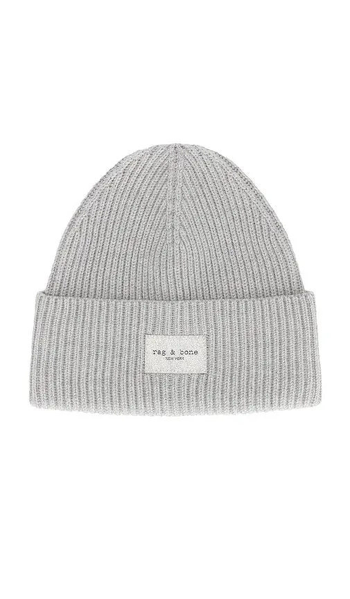 Rag & Bone Blake Metallic Beanie - Silver