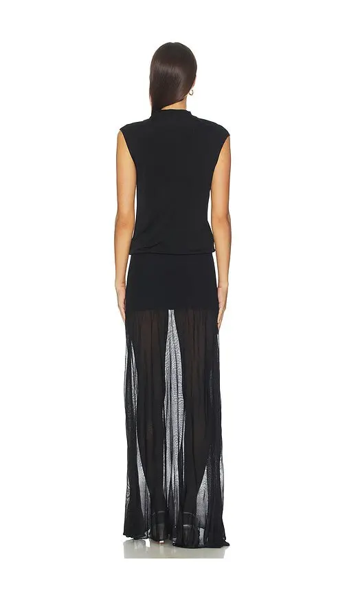 la maise studio gathered drop-waist maxi dress Coco Dropped Waist Maxi Dress / Black | MESHKI