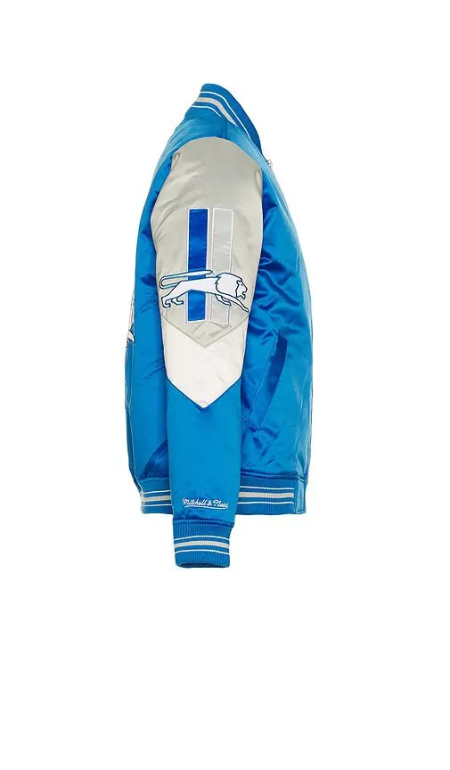 Mitchell & Ness Nfl Lions Throw It Back Heavyweight Satin Jacket