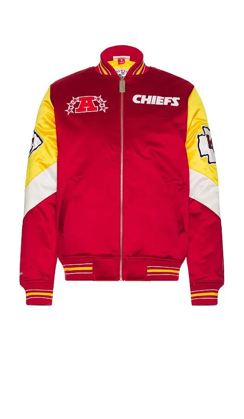 Mitchell & Ness Nfl Chiefs Throw It Back Heavyweight Satin Jacket