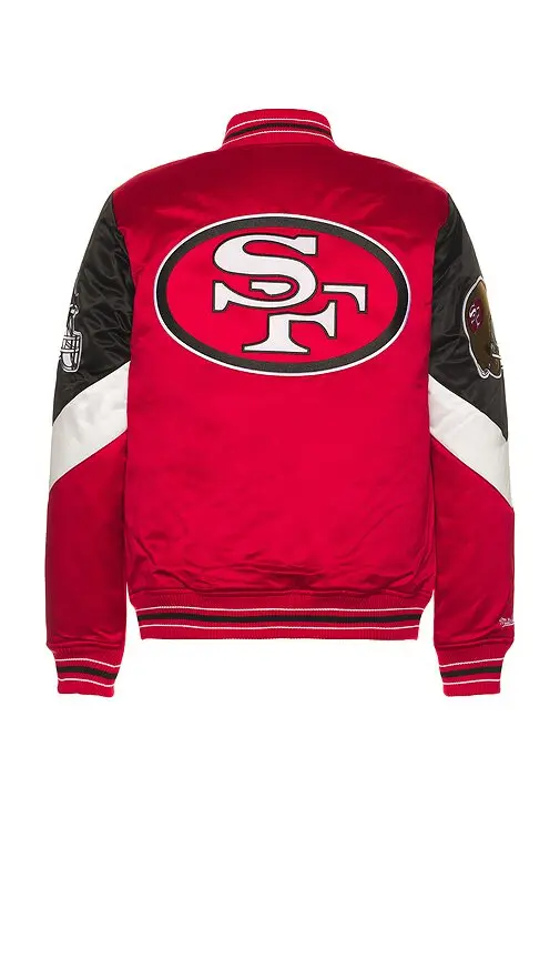 Mitchell & Ness Nfl 49ers Throw It Back Heavyweight Satin Jacket