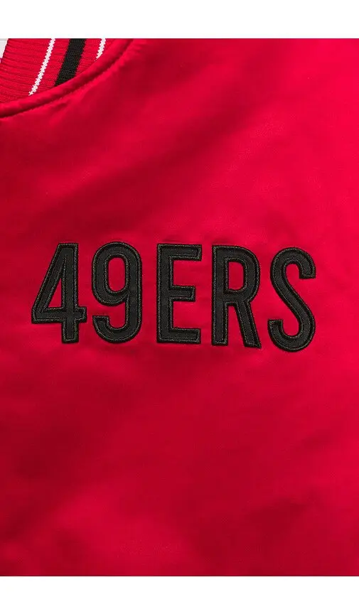 Mitchell & Ness Nfl 49ers Throw It Back Heavyweight Satin Jacket