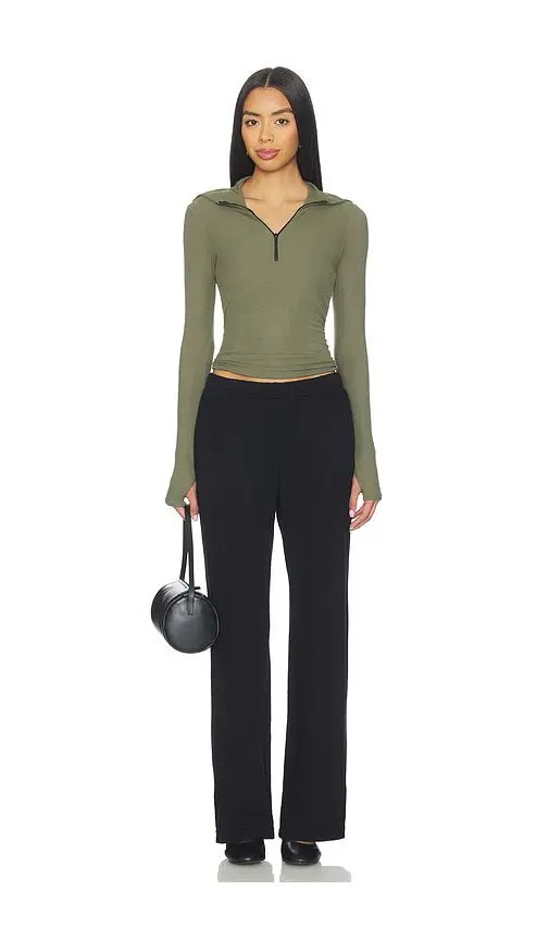 Michael Lauren Long Sleeve Half Zip Top