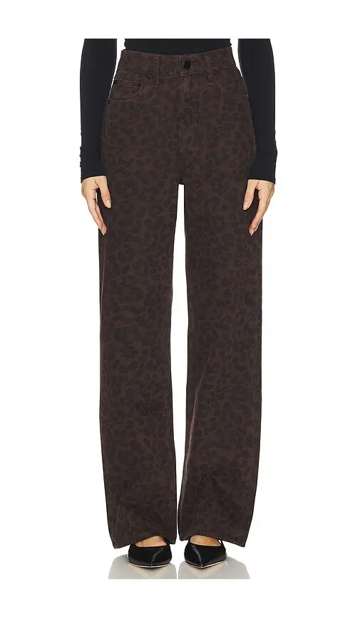 Rag & Bone Shea Relaxed Straight Jeans - Leopard