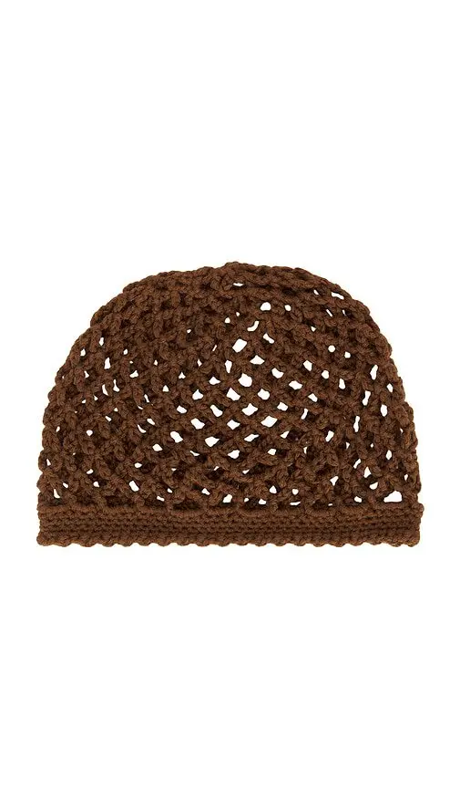 LOVERS AND FRIENDS Dionne Crochet Hat - Dark Brown