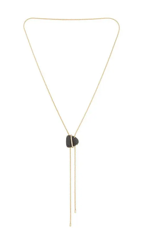 Ettika Midnight Solstice Bolo Necklace - Black & Gold