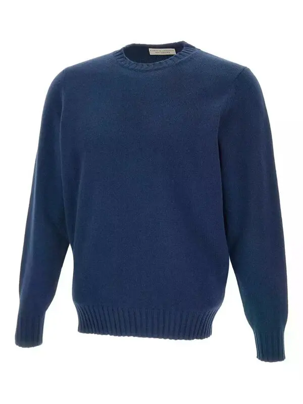 FILIPPO DE LAURENTIIS Ribbed Crew Neck Sweater - Blue