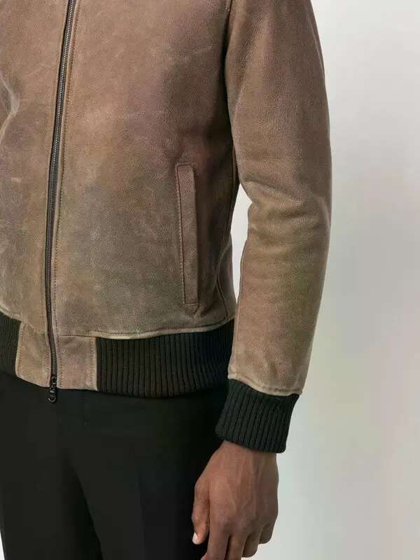 BARBA NAPOLI Suede Bomber Jacket