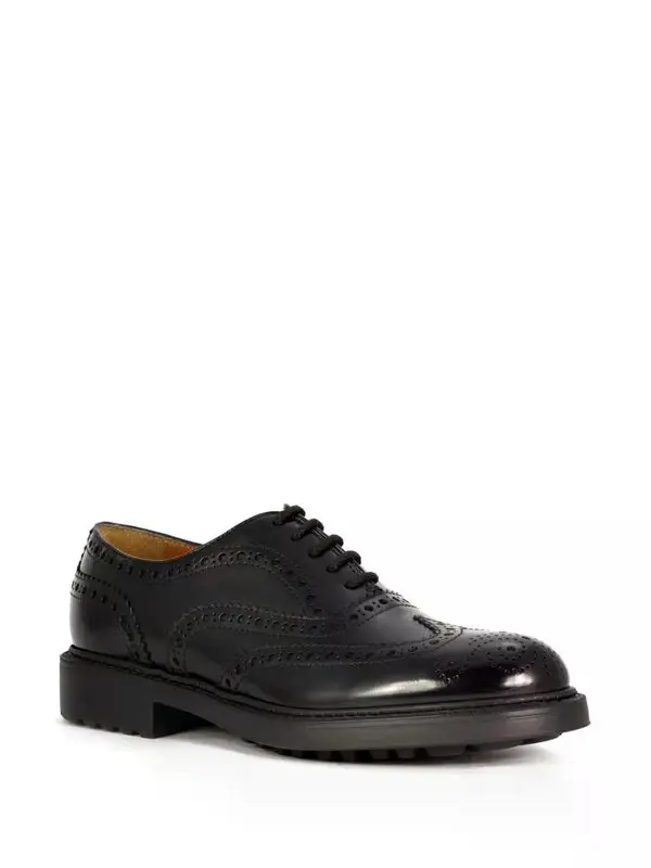 DOUCAL'S Brogue Lace-up Shoes - Black