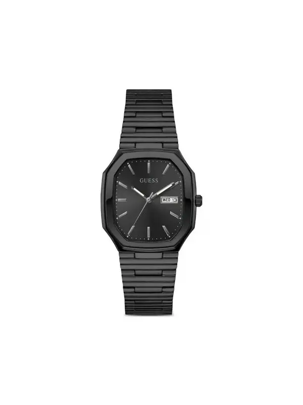 Guess Stainless Steel Octagonal Watch - Black