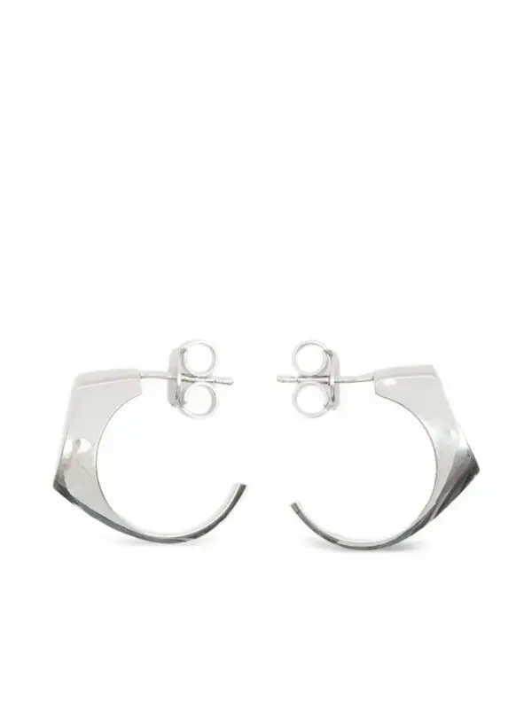 MAISON MARGIELA Logo Signet Earrings - Silver