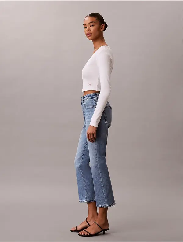 Calvin Klein High-rise Cropped Flare Jeans - Irving