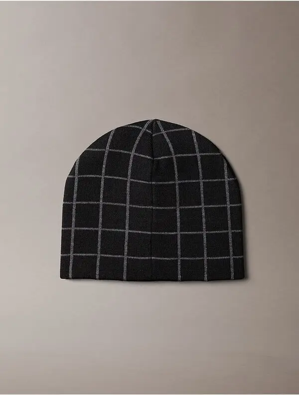 Calvin Klein Check Jacquard Beanie