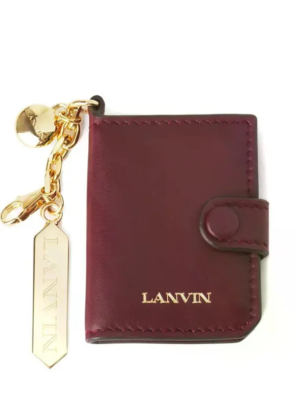LANVIN Leather Keyring Cardholder - Red