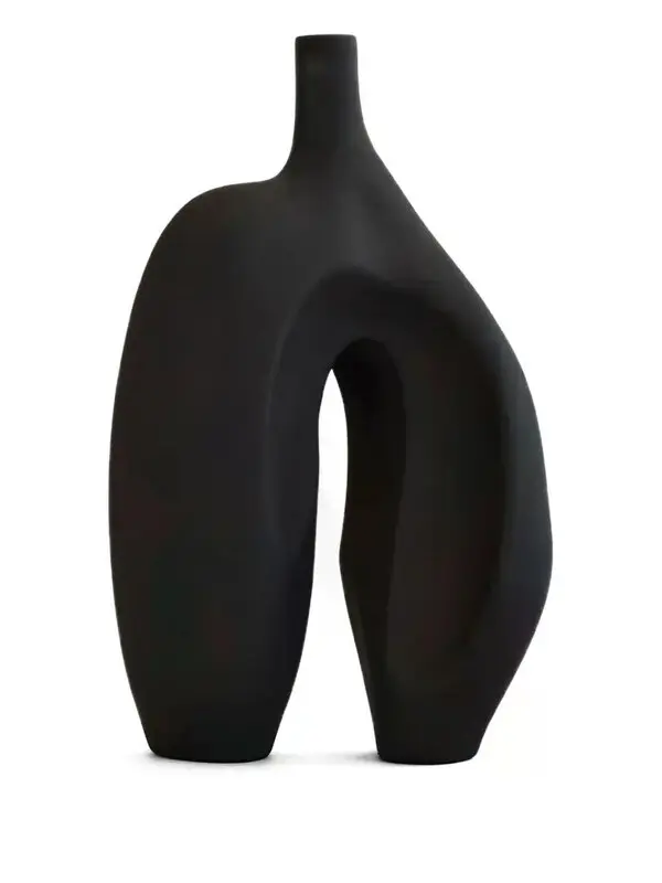 101 COPENHAGEN Medium Ni Abstract-shape Vase - Black