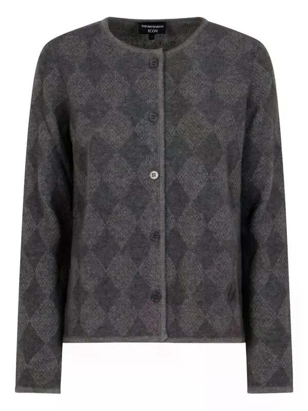 Emporio Armani Diamond-pattern Button Cardigan