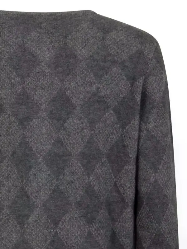 Emporio Armani Diamond-pattern Button Cardigan