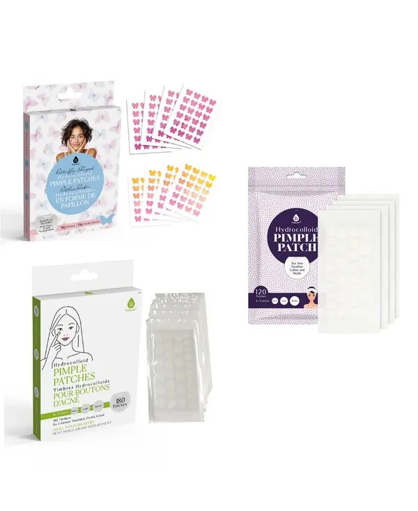 PURSONIC Clear Skin Bundle: 3 Packs Of Hydrocolloid Pimple Patches Classic - White