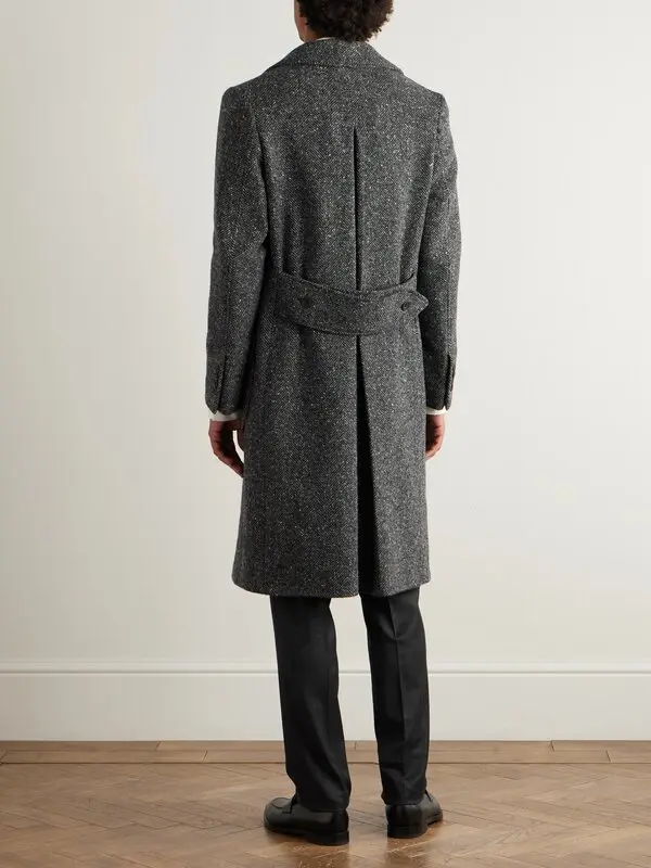 Rubinacci Double-breasted Belted Virgin Wool And Cashmere-blend Coat