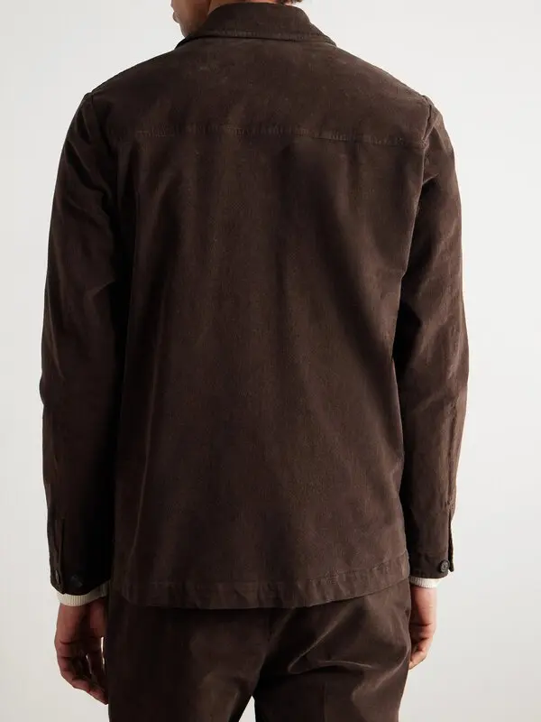 Altea Constantin Garment-dyed Stretch-cotton Corduroy Overshirt - Brown